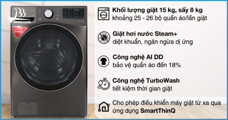 Máy giặt 15KG chính hãng, giá rẻ tận KHO - model 2024
